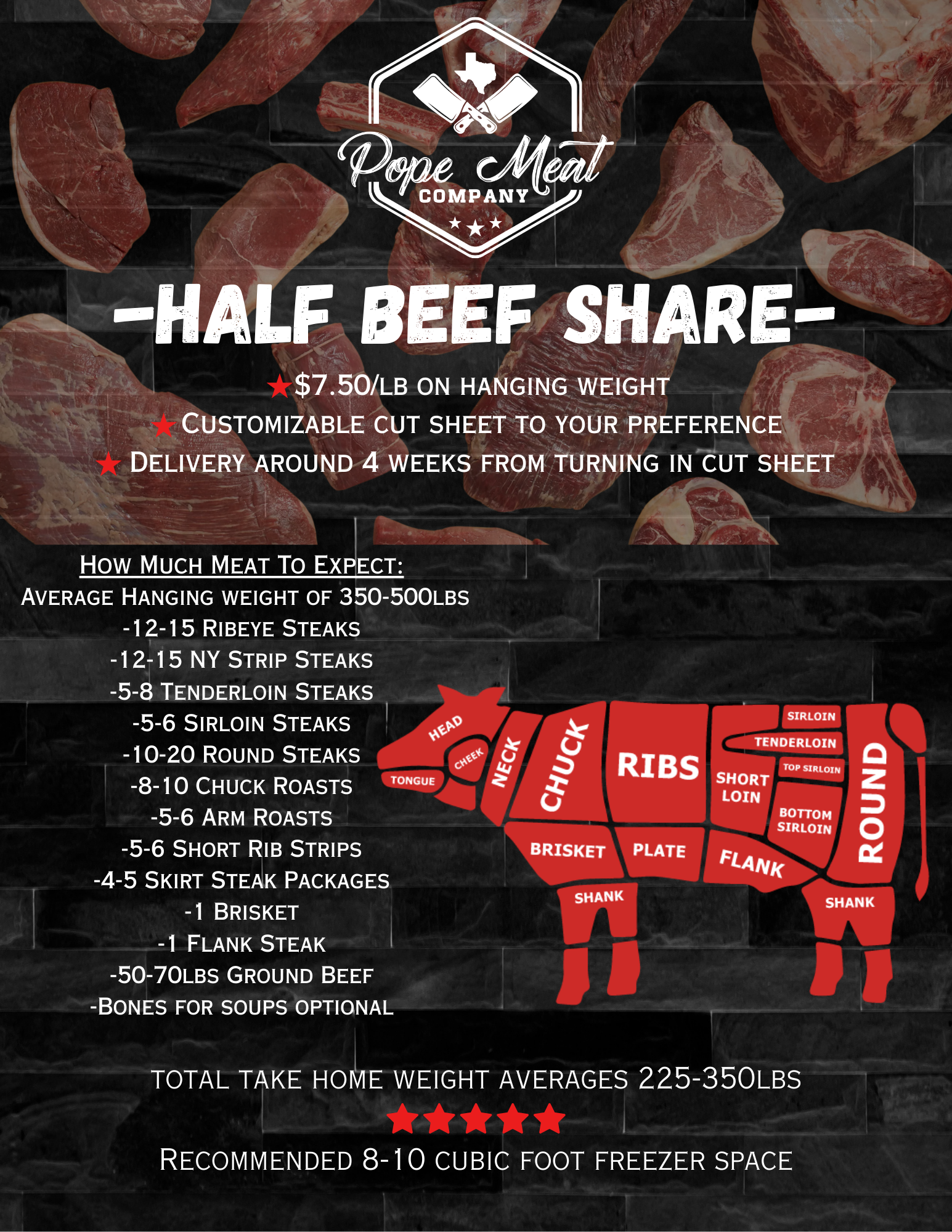 Half Beef Share Deposit – Pope Meat Company